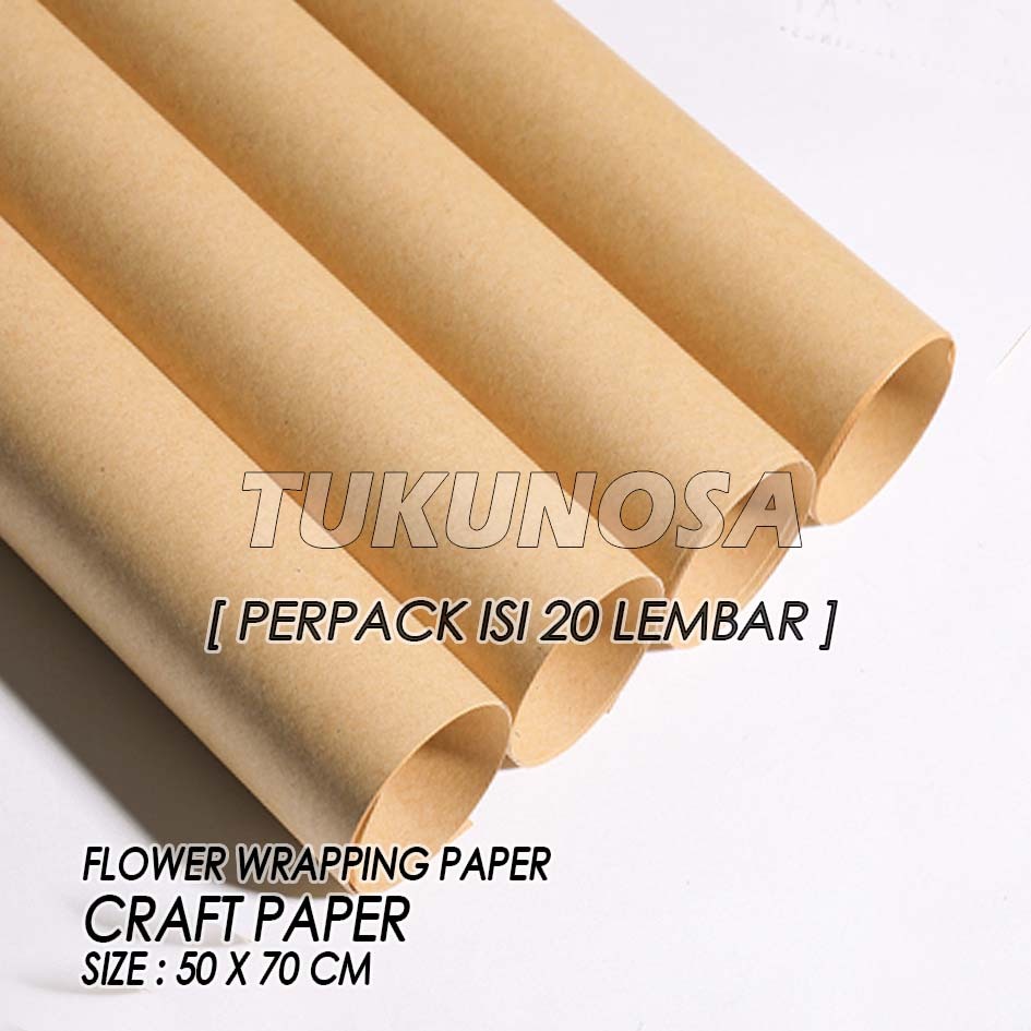 Jual PERPACK [20 lbr] FLOWER WRAPPING PAPER CRAFT PAPER - KERTAS KRAFT ...