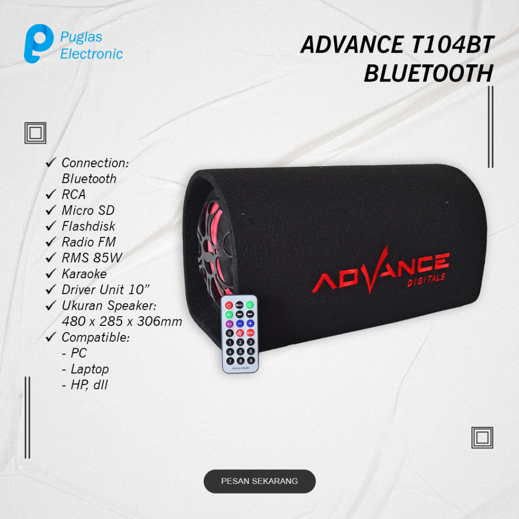 Jual Speaker Bluetooth Aktif Advance T104BT Karaoke PC Komputer Laptop | Shopee Indonesia