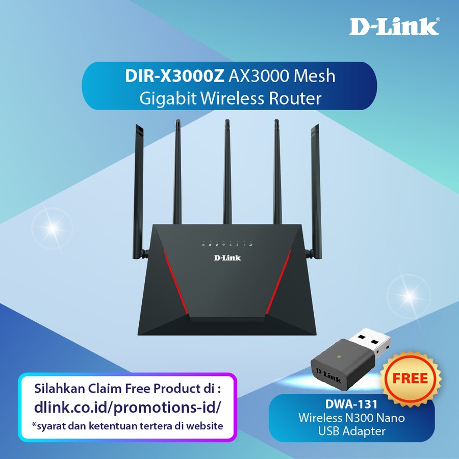 Jual D-LINK DIR-X3000Z EXO AX3000 WI-FI-6 SMART ROUTER | Shopee Indonesia