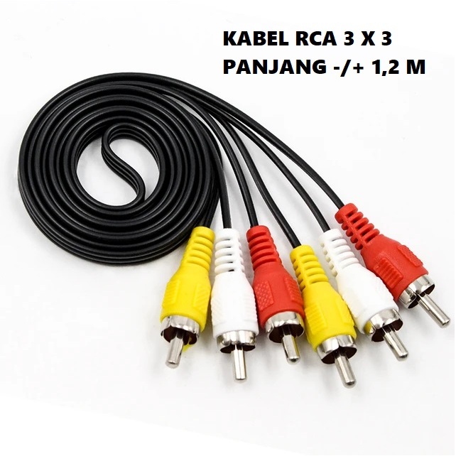 Jual KABEL RCA 3 X 3 UNTUK STB DAN LAINNYA | Shopee Indonesia