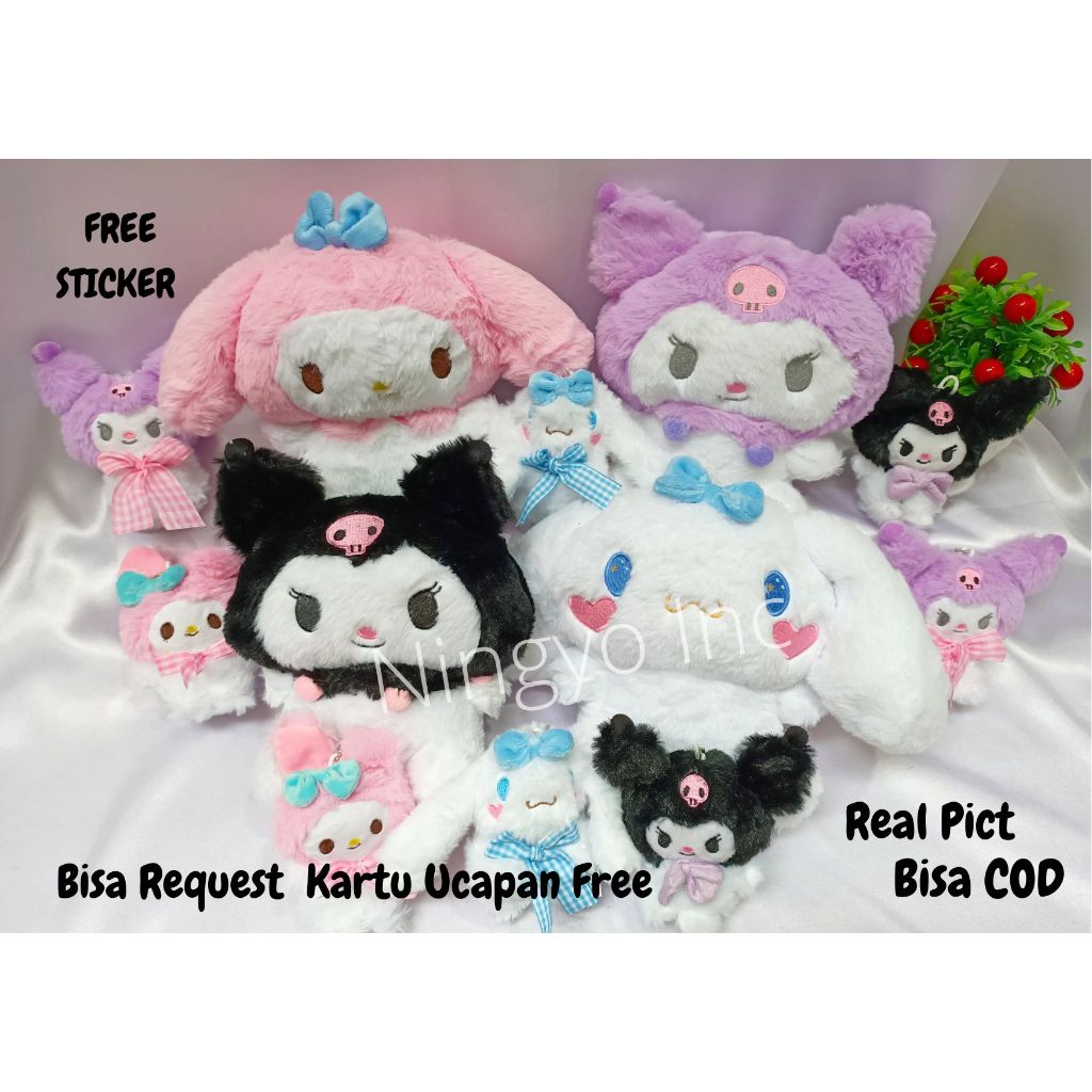 Jual BONEKA CANTIK KARAKTER SANRIO MY MELODY KUROMI CINNAMOROL SIZE KECIL LUCU IMUT BAHAN BULU ...