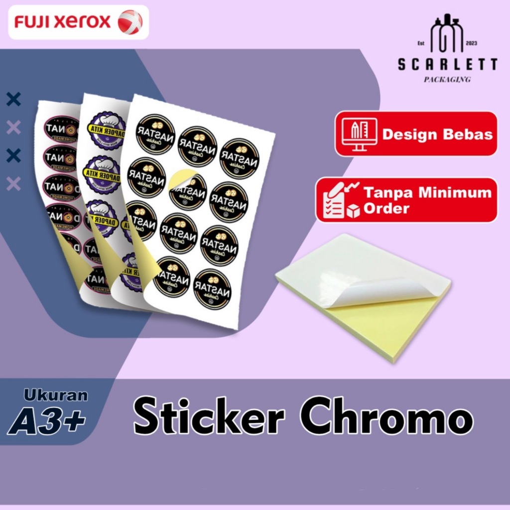 Jual Cetak Sticker A3+ Chromo / Bontak / Vinyl TANPA Cutting - Cetak ...