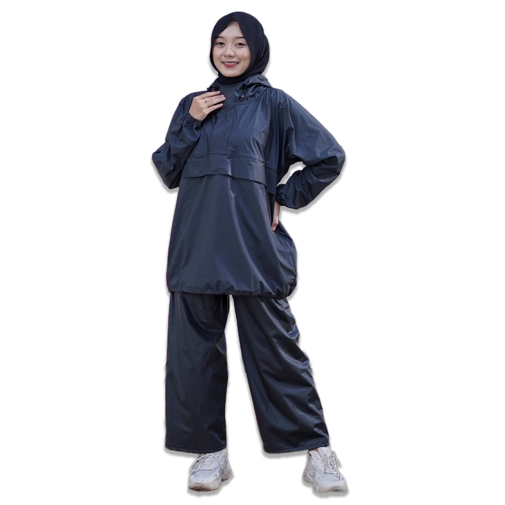 Jual jas hujan pria wanita mantel dewasa rain coat model kantung di ...