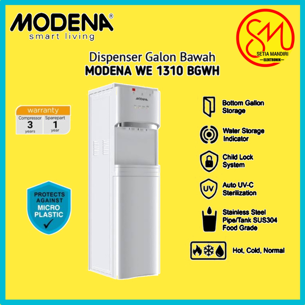 Jual MODENA Water Filtration - WE 1310 BGWH / Dispenser WE1310BGWH | Shopee Indonesia