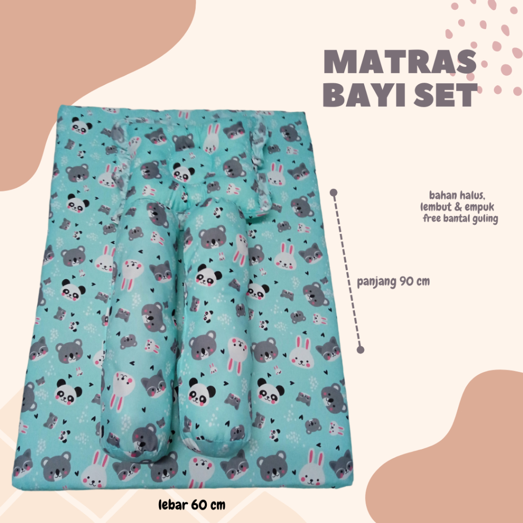 Jual Kasur Matras Bayi Set bantal peyang bayi dan 2 guling / kasur bayi ...