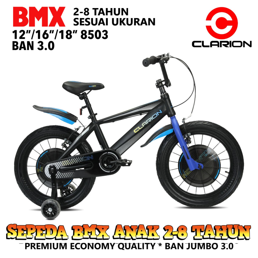 Jual Sepeda Anak Clarion CL8503 CL8505 16in x 3.0in BMX Steel Ban Gendut Fatbike 4-7 Tahun ...