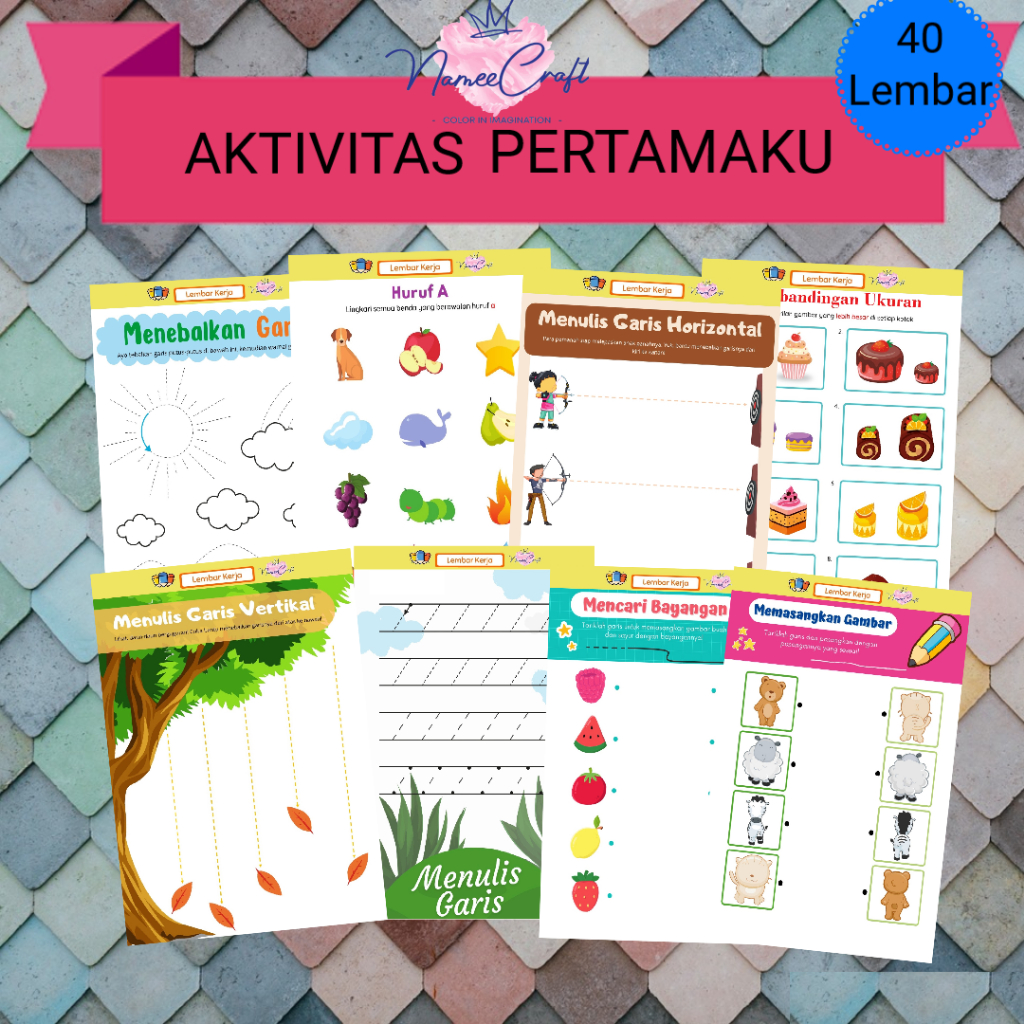 Jual 40 LEMBAR EDUKASI ANAK || AKTIVITAS PERTAMAKU WORKSHEET Vol.1 ...
