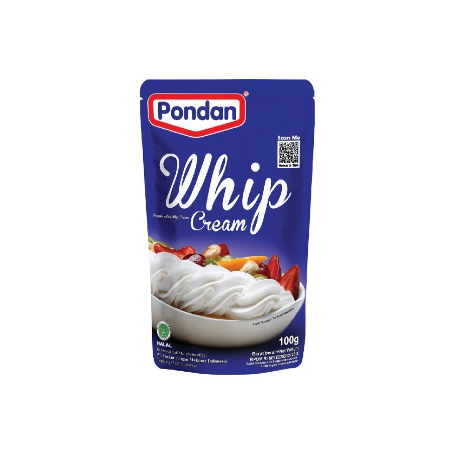 Jual Pondan Whip Cream powder 100g pondan whip cream bubuk pondan whip ...