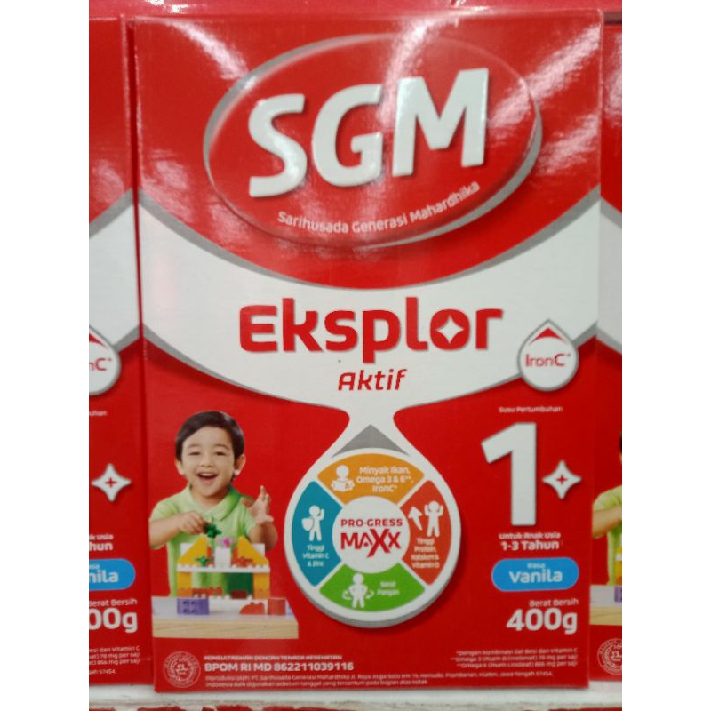 Jual SGM Eksplor Aktif 1 Plus Rasa Vanilla 400gr | Shopee Indonesia