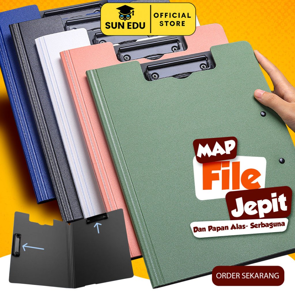 Jual Map kertas 2 sisi A4 A3/ Clipboard with cover/ Map file folder ...