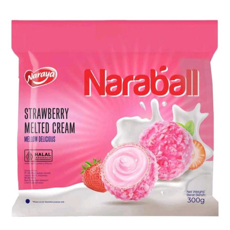Jual Naraya NARABALL Wafer Ball Original Chocolate Strawberry Melted ...