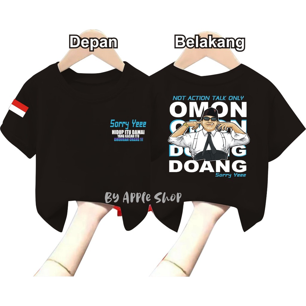 Jual Kaos Anak Dewasa Sorry yee Omon Omon Doank Prabowo Gemoy 2024 ...