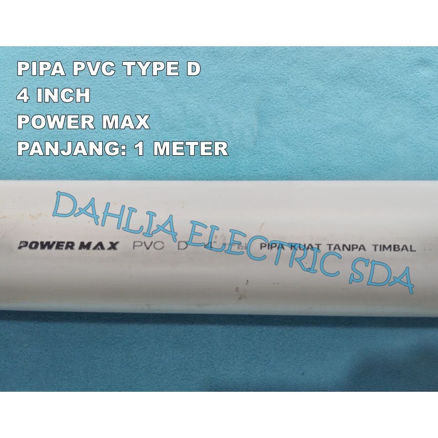 Jual PIPA PVC 4 INCH PANJANG 1 METER D PUTIH POWER MAX | Shopee Indonesia