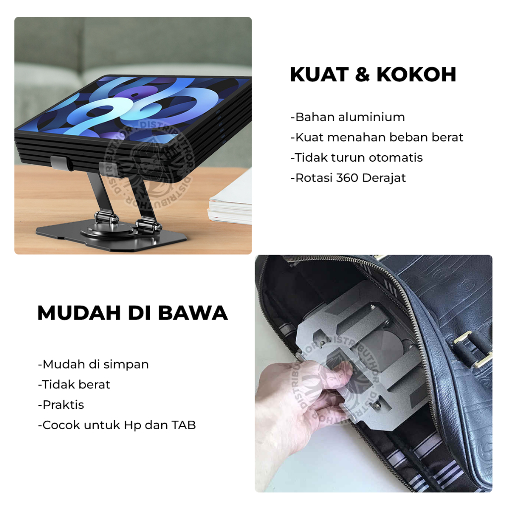 Jual Holder Tablet Full Besi EVOGRIP PS09 Phone Stand Hp Putar 360 ...