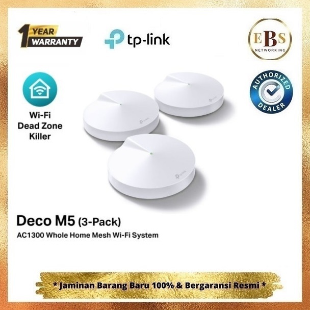 Jual TP-LINK DECO M5 AC1300 3Pack Whole Home Mesh WiFi System Tplink 3 ...