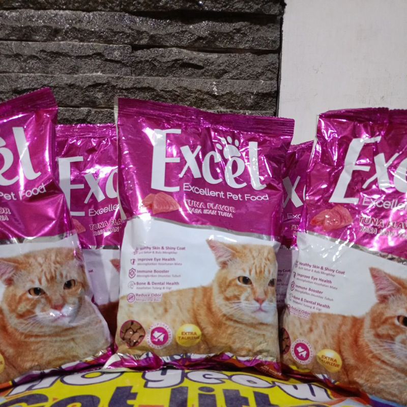 Jual Makanan kucing Excel catfood paket 5kg kibel ikan tuna | excell ...