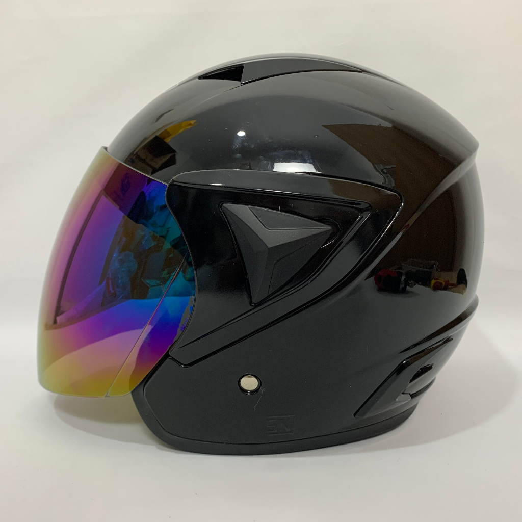 Jual Helm JP13 Hitam Glossy - Polos Solid - BXP - Single Visor - Helem ...