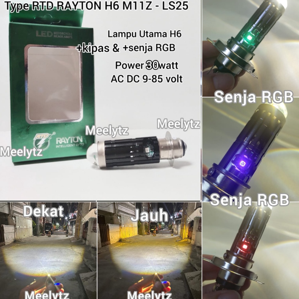Jual Lampu Utama H6 RTD Rayton plus senja RGB Jauh Dekat D3 PUTIH ...