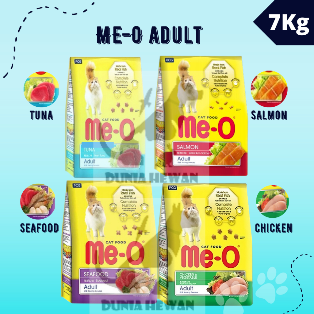 Jual Meo Me-O Adult Tuna/Salmon/CHICKEN/SEAFOOD/BEEF/GOURMET 7kg 7 kg ...
