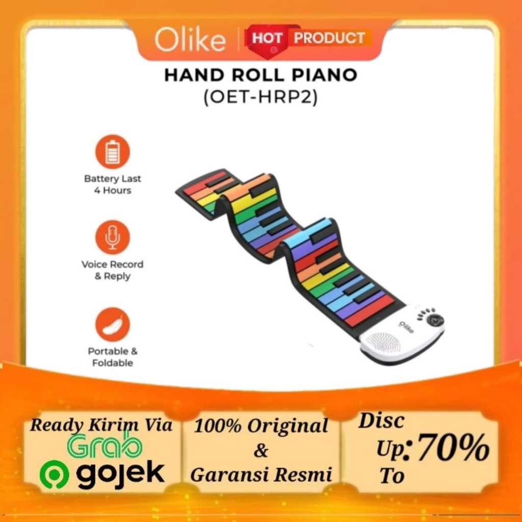 Jual Olike Hand Roll Piano Portable Elektrik Gulung Lipat Mainan Anak ...