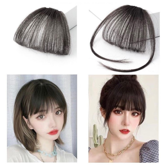 Jual Hairclip Rambut Poni Palsu Depan Gaya Korea | Shopee Indonesia
