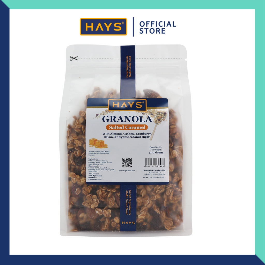 Jual HAYS Granola All Variant 500 Gram Dengan Almond Mede Cranberry ...