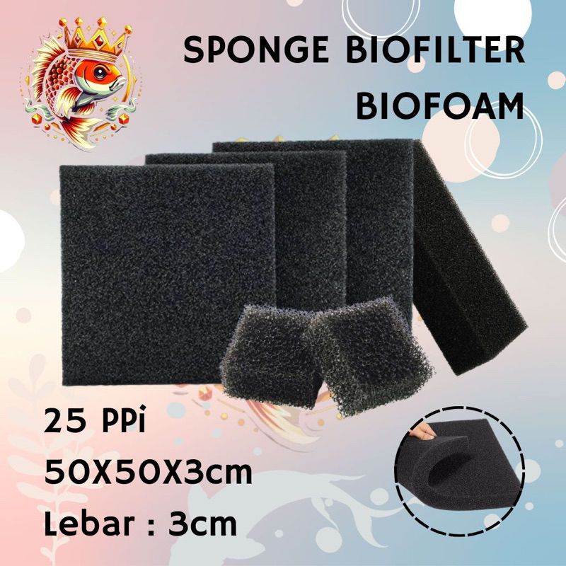 Jual SPONGE BIOFILL UKURAN 50 X 50 X 3 CM | Shopee Indonesia