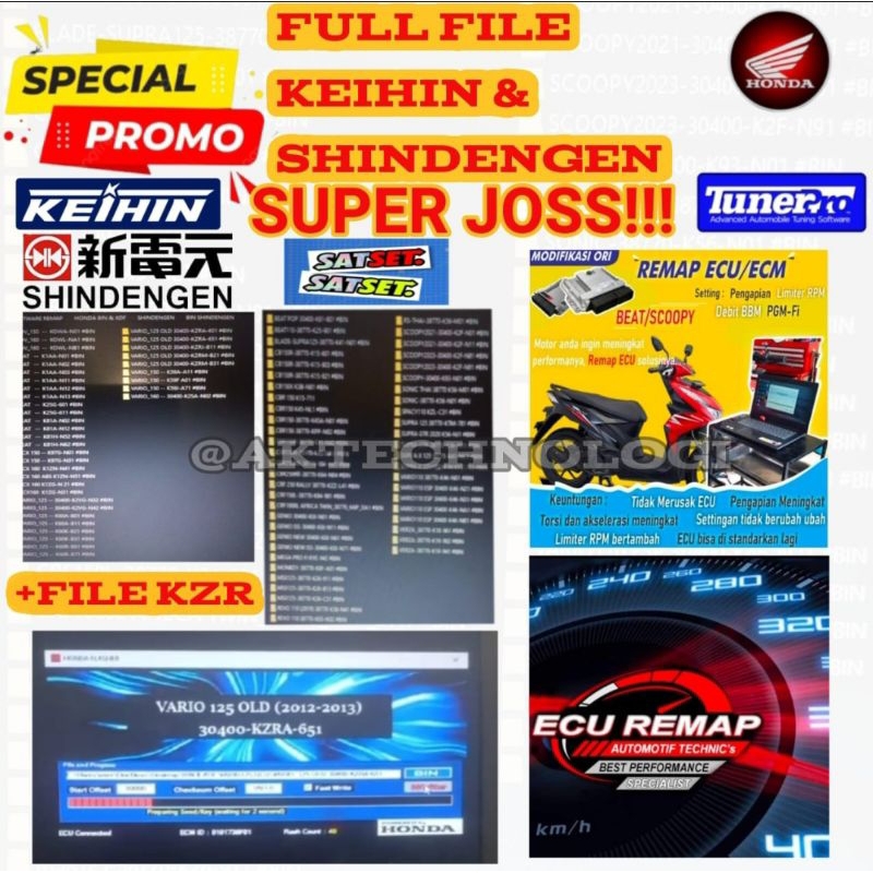 Jual Alat Remap ECU Honda Keihin dan Shindengen plus File KZR Original ...