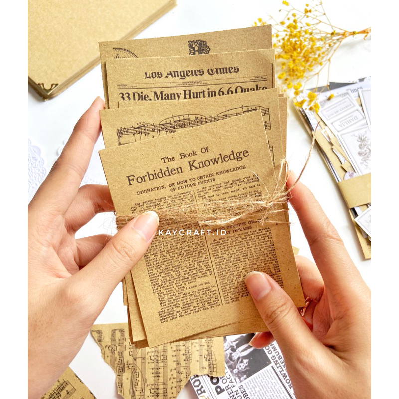 Jual 21+-OLD BOOK Paper Journal Decor Kertas Dekorasi Buku Kertas Motif ...