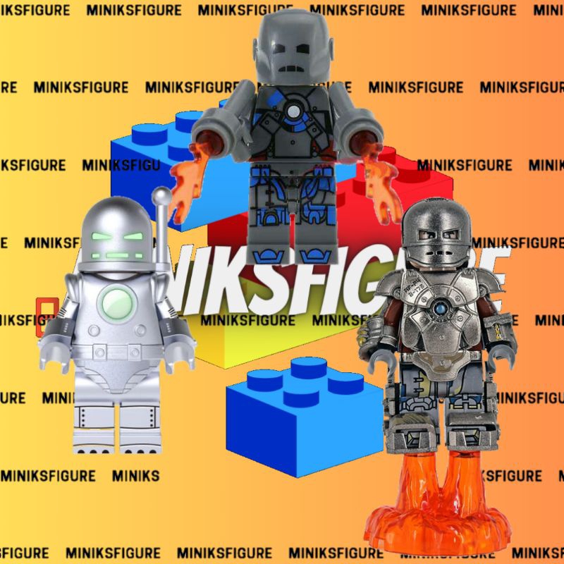 Jual Mainan Balok Susun Edukasi Anak Figure Mini Iron Man | Ironman MK ...