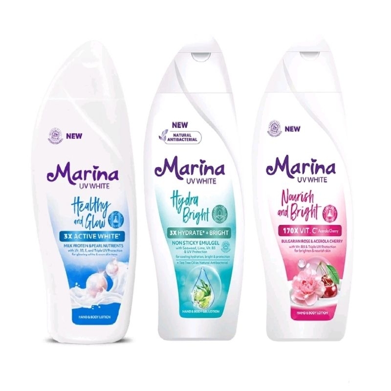 Jual Marina Hand Body Lotion UV White 460ml | Shopee Indonesia