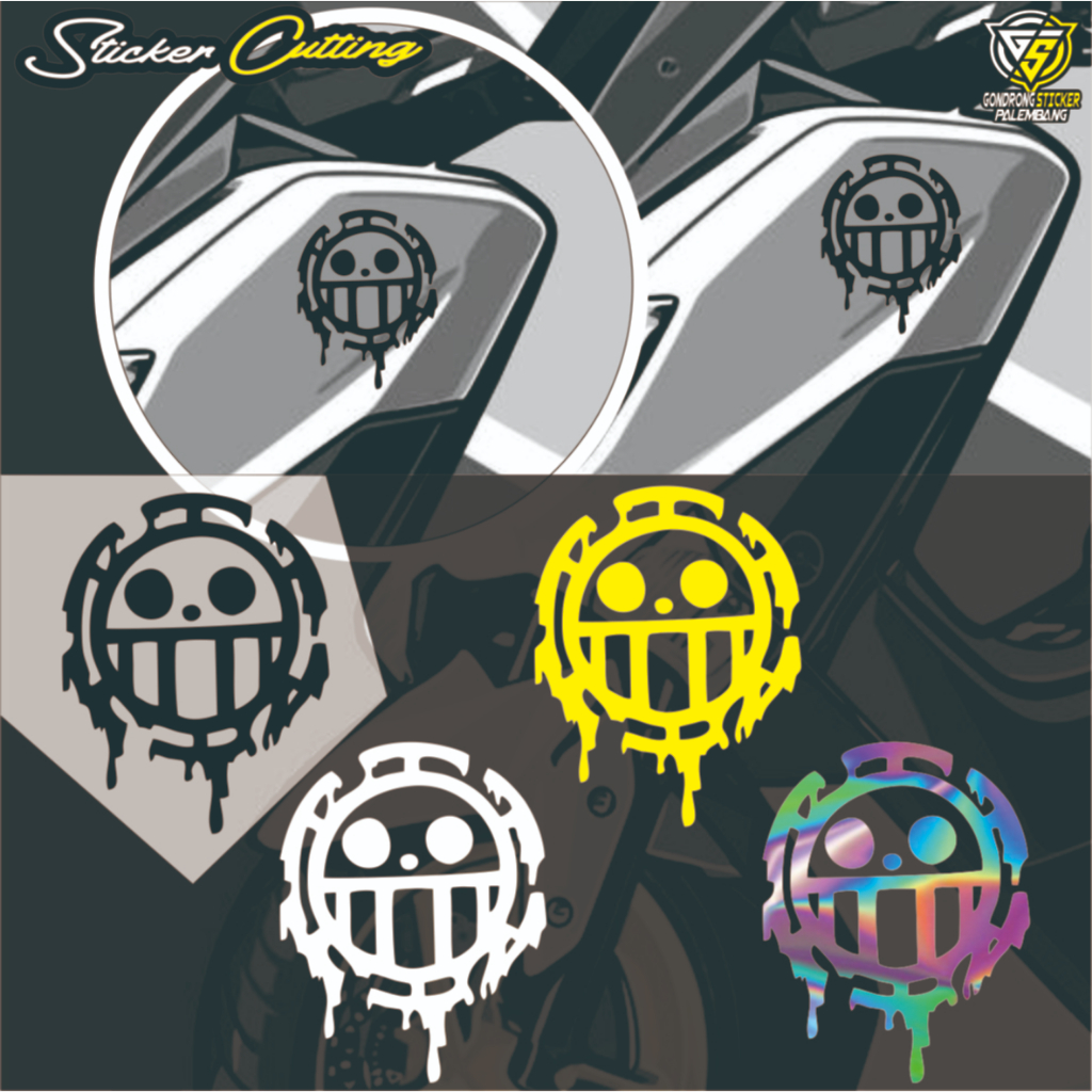 Jual Sticker Cutting Logo LAW Stiker One Piece All Motor | Shopee Indonesia