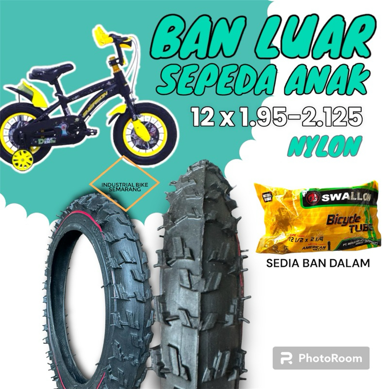 Jual Ban Luar Sepeda Anak 12 inch Ban 12inc Hitam Tire Bicycle Kid Tube Ban Dalam 12 inc ...