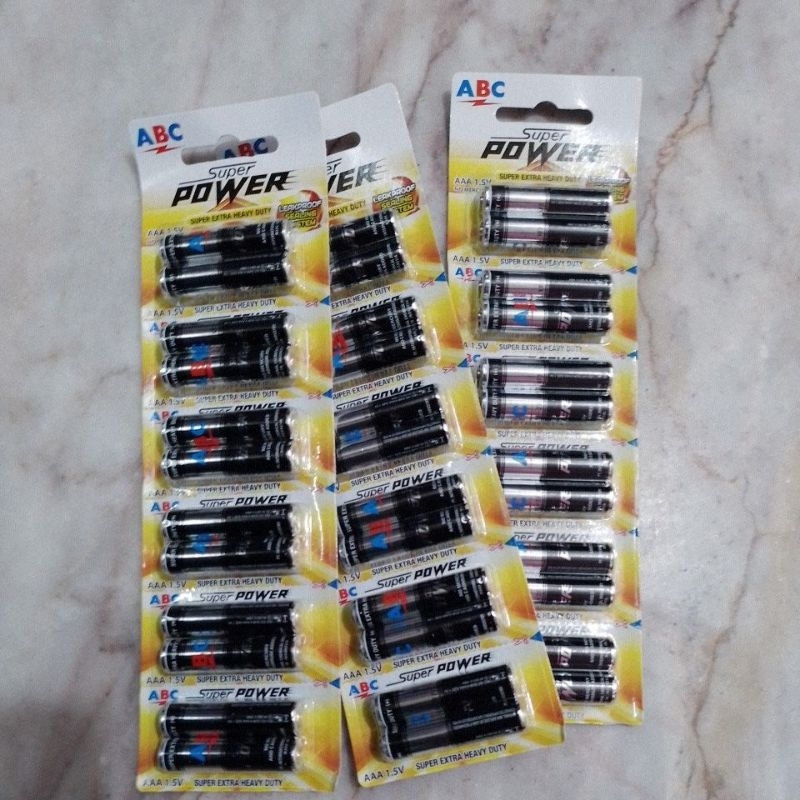Jual Batu Baterai ABC Super Power AAA [ A3 ] ( Renceng ) [ Original ] | Shopee Indonesia