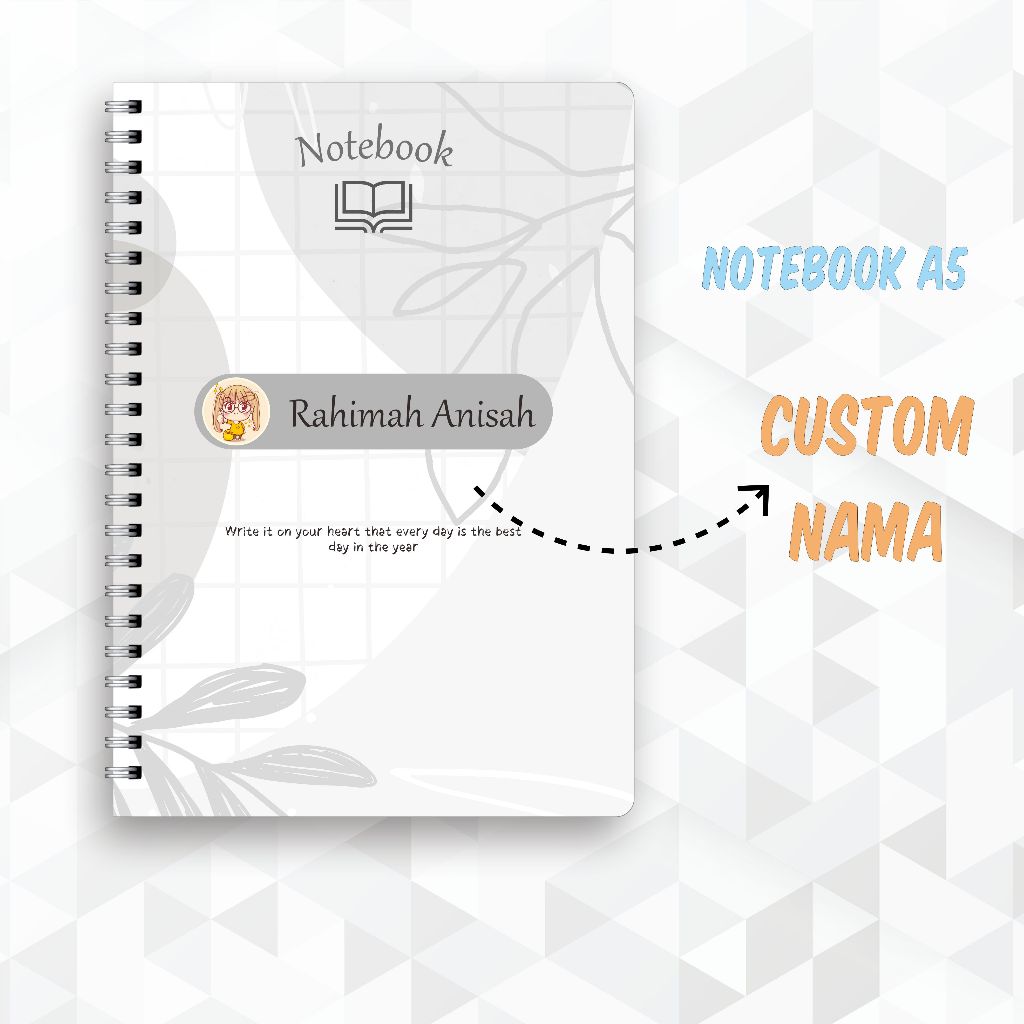 Jual Notebook Custom Nama A5 50 Lembar | Shopee Indonesia