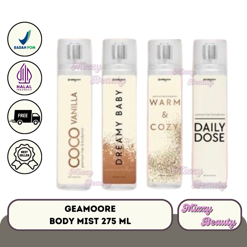 Jual [READY STOCK] GEAMOORE HAIR AND BODY MIST 275 ML / GEAMOORE PARFUM GENTONG 250 ML BPOM ...