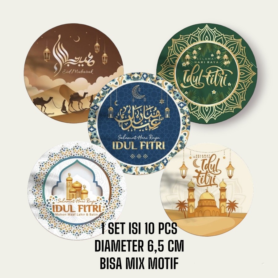 Jual Stiker Toples Idul Fitri / Sticker Lebaran Eid Mubarak - Isi 10 ...