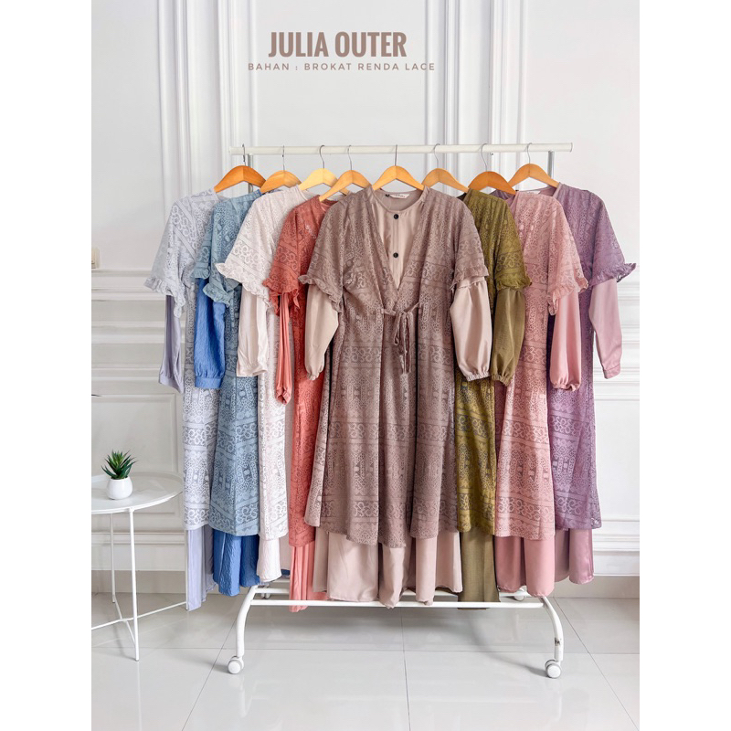 Jual Julia Outer Hanya Outer Lengan Pendek Bahan Renda Lace Shopee Indonesia