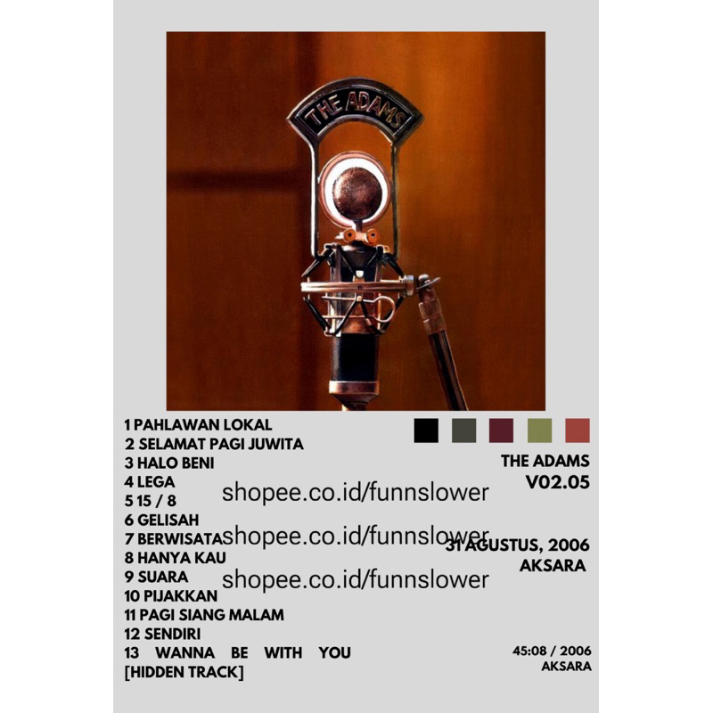Jual Poster Album/Single/EP V02.05 - The Adams | Shopee Indonesia