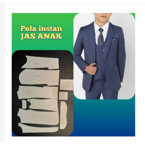 Jual pola baju pola jahit jas anak 2-12thn pola instan 1 size | Shopee Indonesia