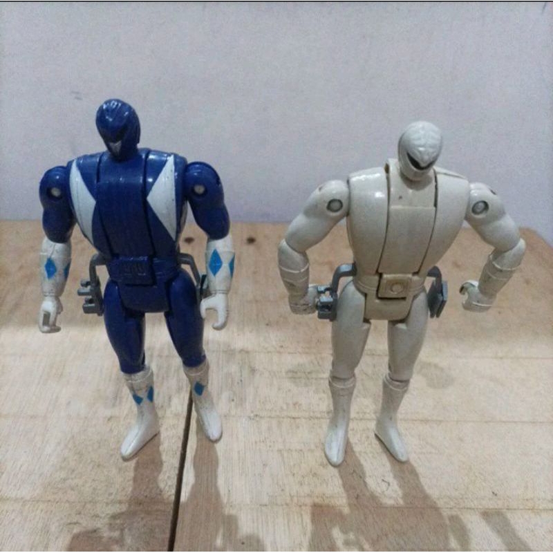 Jual power rangers biru dan putih jadul | Shopee Indonesia