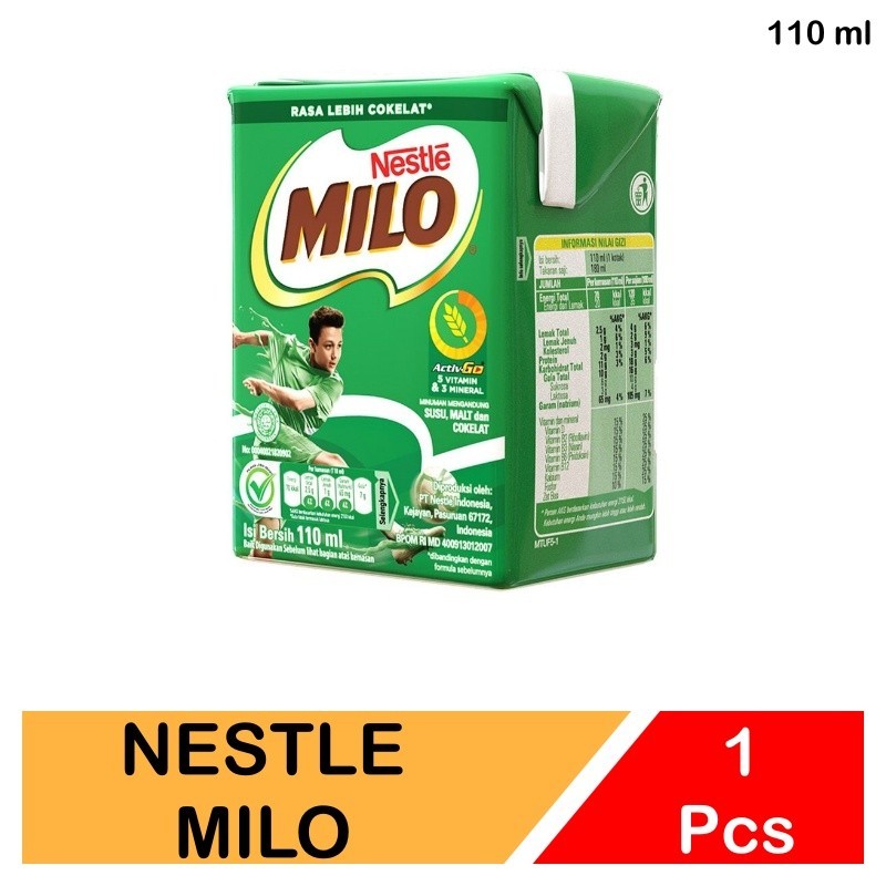 Jual Susu Nestle Milo Activ-Go UHT Kotak / Ukuran 180 ml - 110 ml | Shopee Indonesia