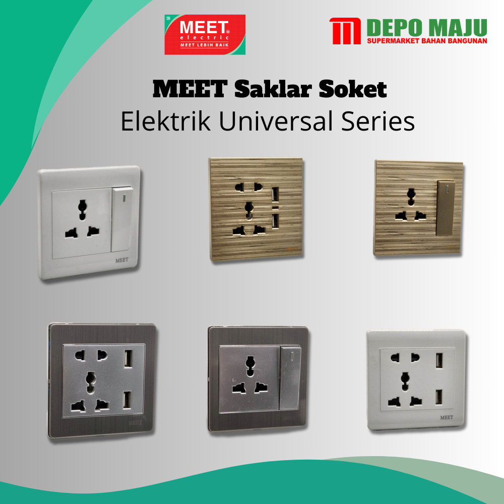 Jual SAKLAR SOKET MEET ELEKTRIK UNIVERSAL SERIES- STOP KONTAK DINDING ...
