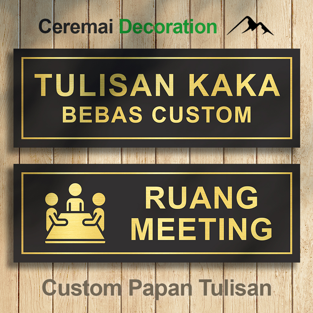 Jual CUSTOM PAPAN NAMA RUANGAN PETUNJUK PERINGATAN SIGN BOARD GANTUNG ...