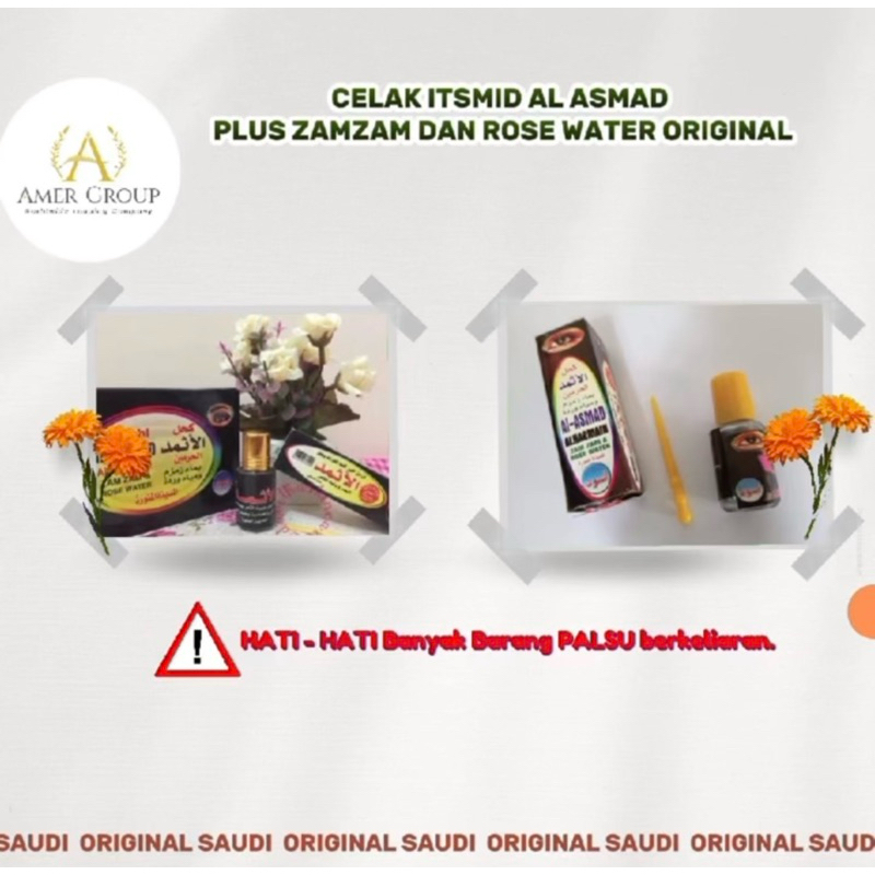Jual ORI MEKKAH CELAK ITSMID AL ASMAD PLUS ZAMZAM DAN ROSE WATER ...