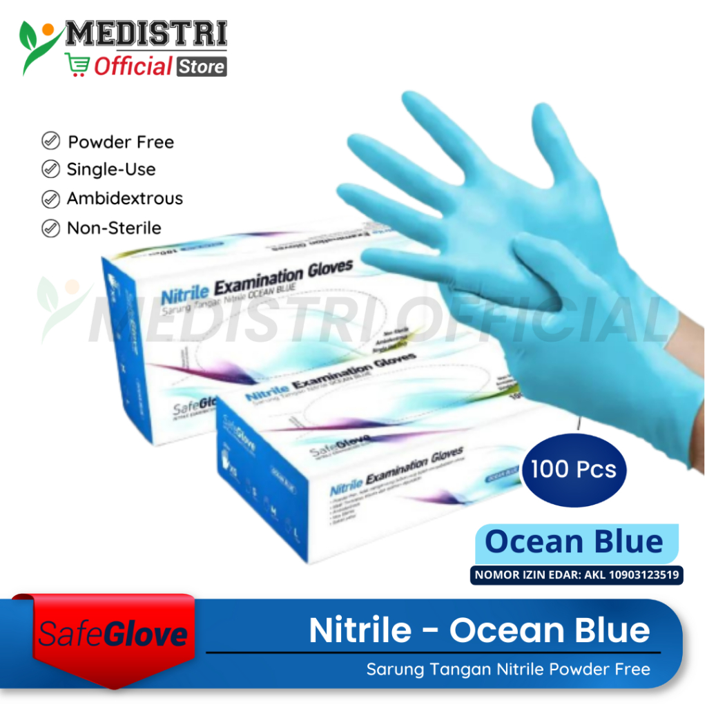 Jual [BEST SELLER] Safeglove Nitrile Examination Gloves Handscoon ...