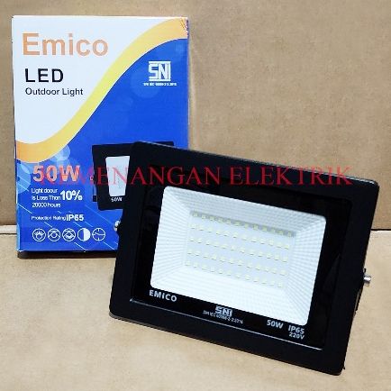 Jual EMICO LAMPU SOROT LED 50W LED FLOOD LIGHT 50 WATT LED TEMBAK OUTDOOR 50WATT | Shopee Indonesia