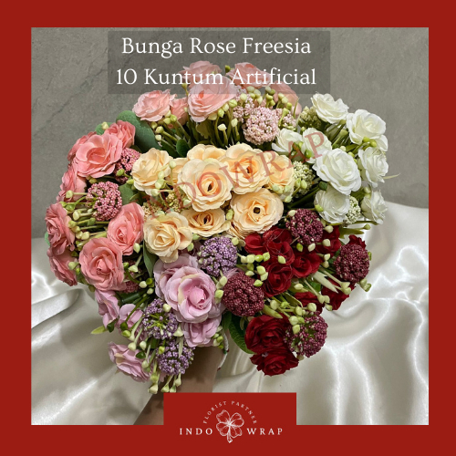 Jual BUNGA ROSE FREESIA 10 KUNTUM ARTIFICIAL BUNGA HIAS BUATAN DEKORASI ...