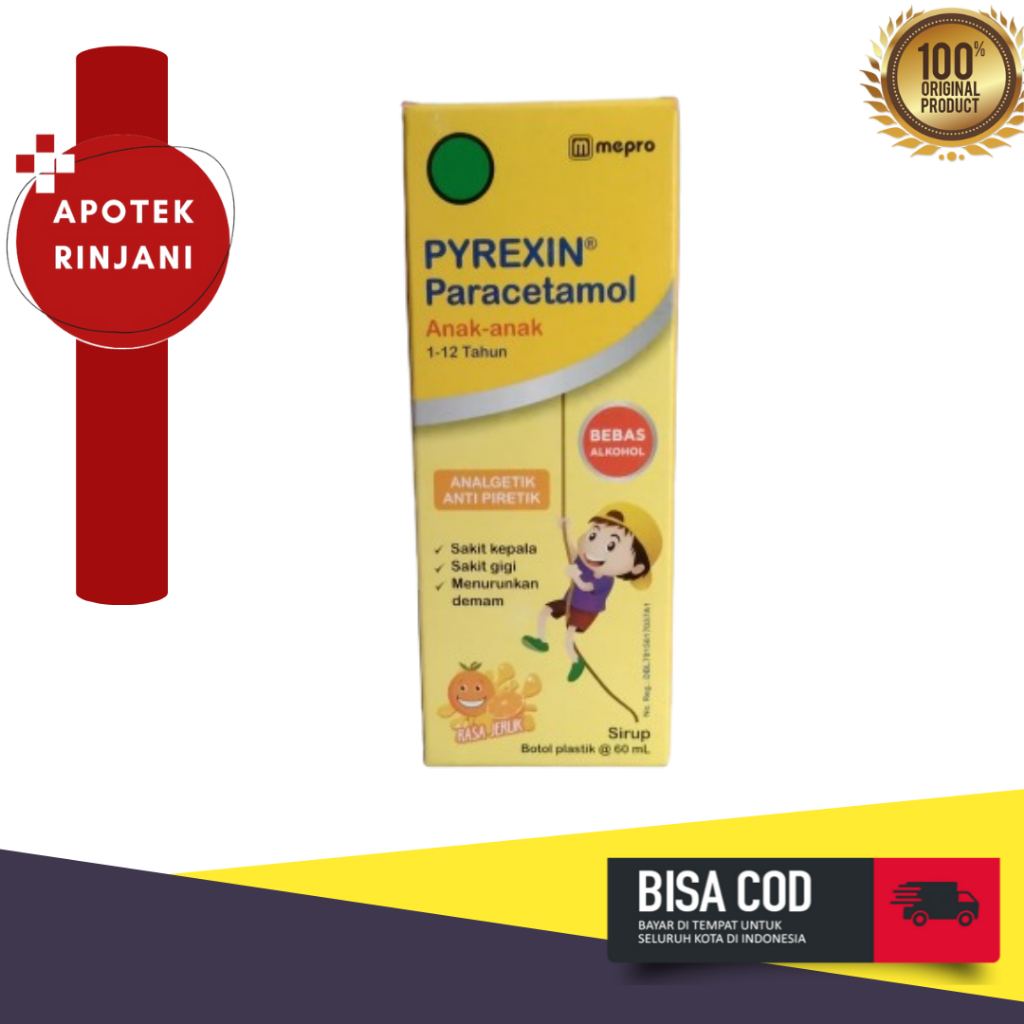 Jual PYREXIN PENURUN DEMAM ANAK (60 ML) | Shopee Indonesia