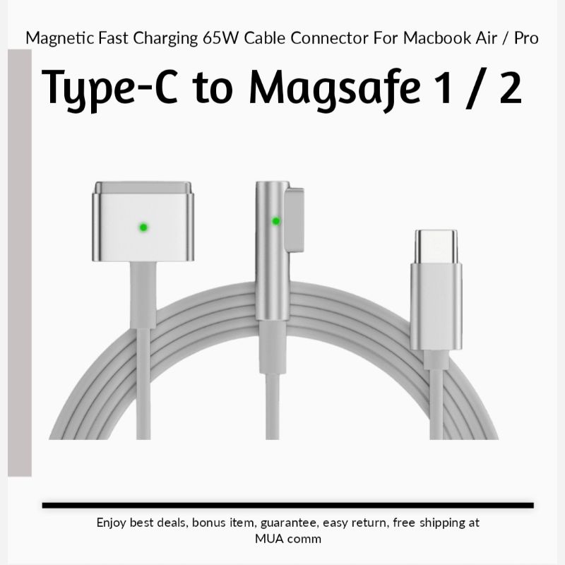 Jual Type-C to Magsafe 1 & 2 Charging Cable 150cm Charger Macbook Air ...